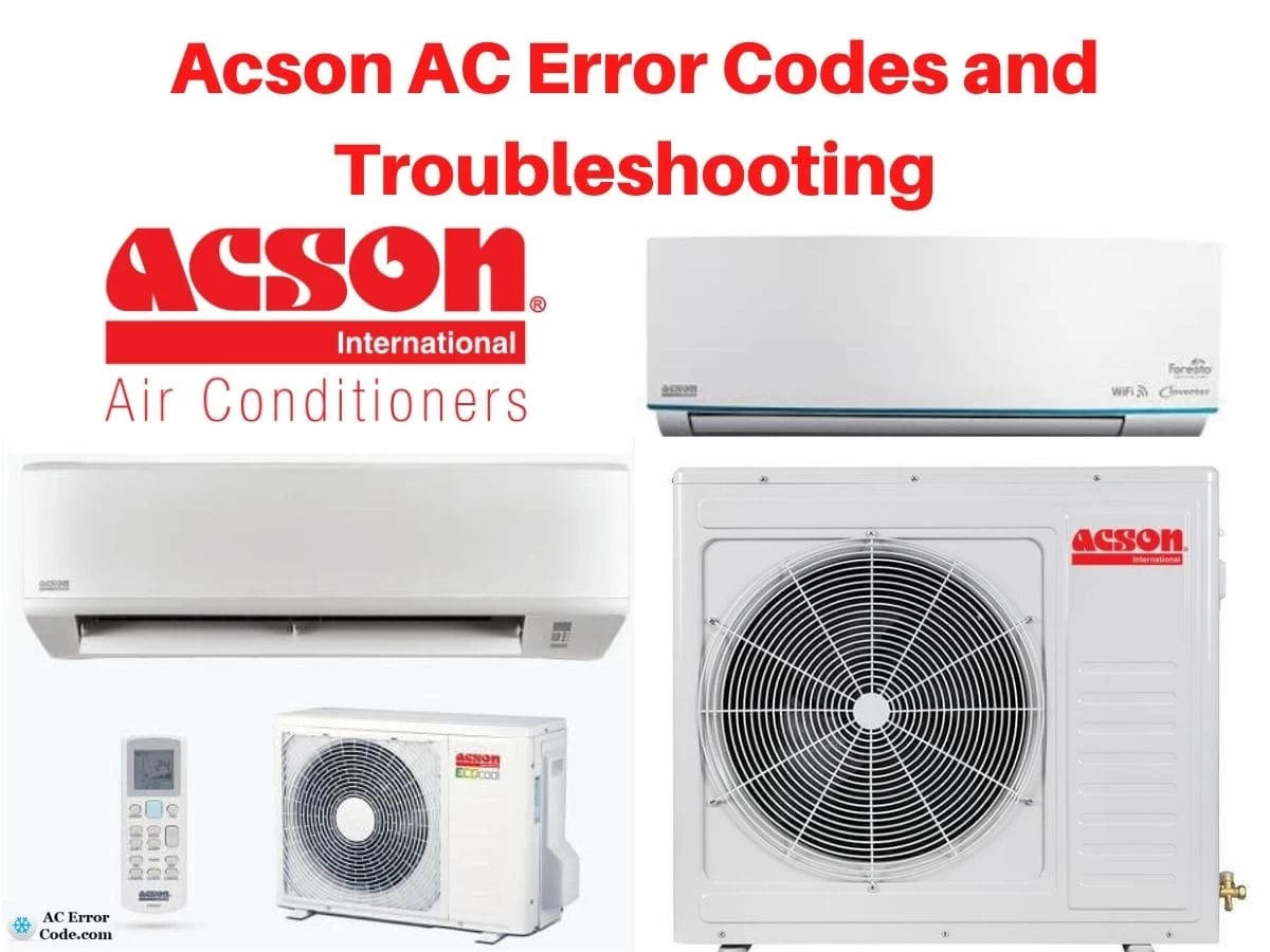 Acson AC Error Codes And Messages Full List 